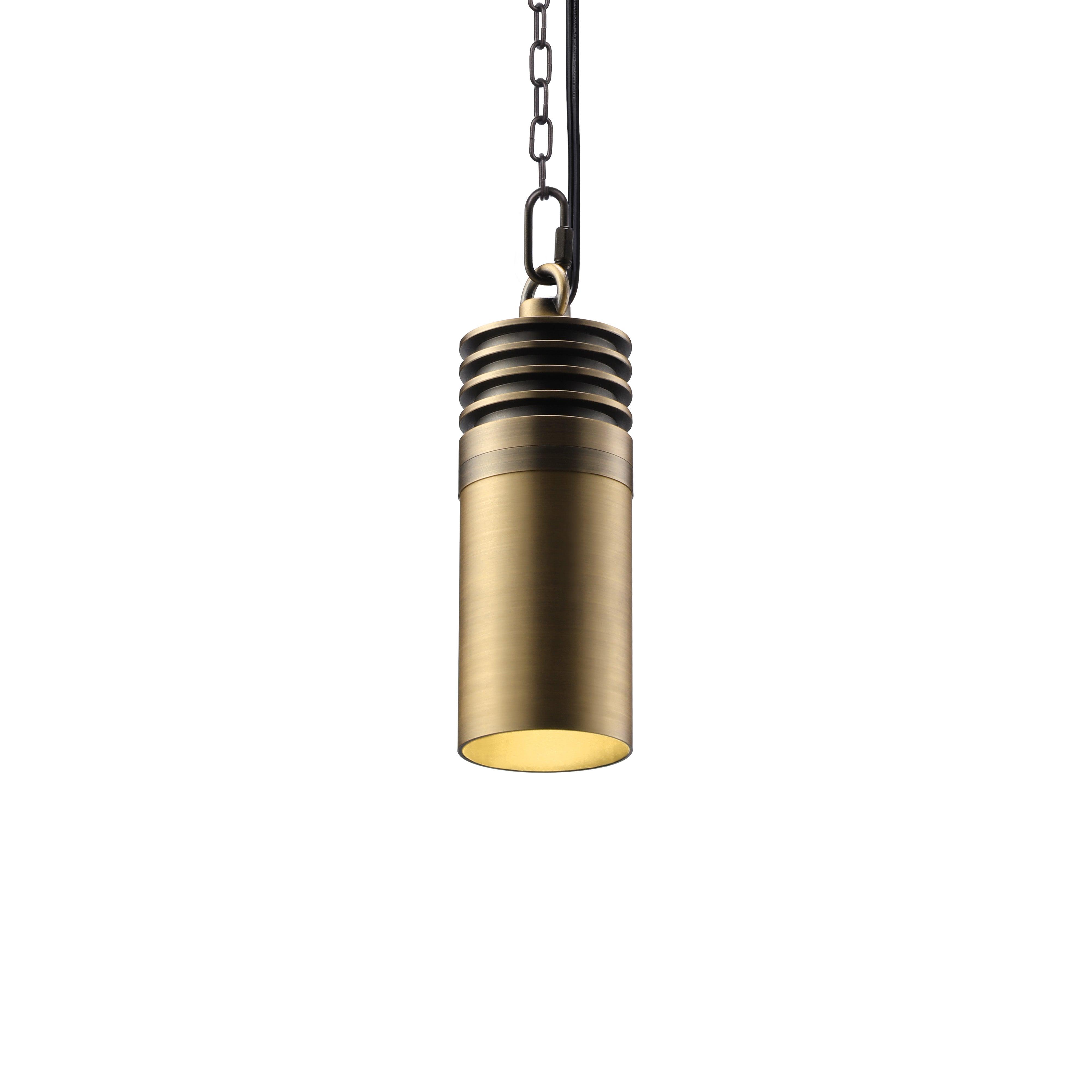 Cilindrico 12V Outdoor Pendant & Patio Light - Brass Yellow - 2700K ...