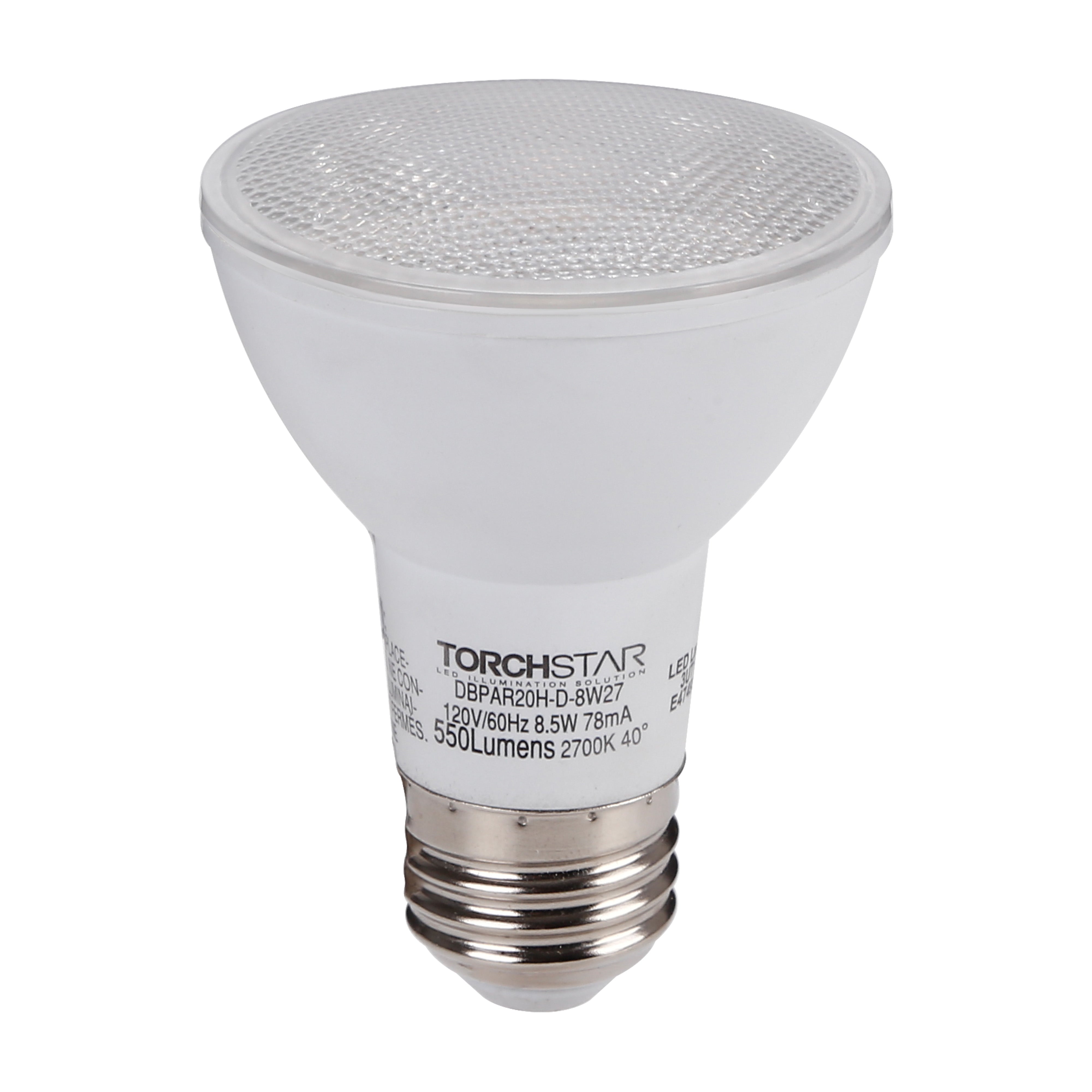 E-series 6.5W PAR20 LED Bulb - 2700K/3000K/4000K/5000K – Torchstar Lighting
