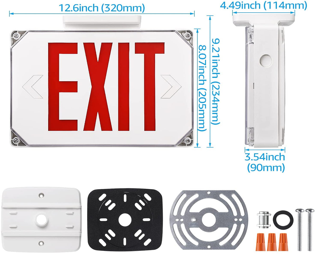 LitEgress Weatherproof Exit Sign - Red Letters – Torchstar Lighting